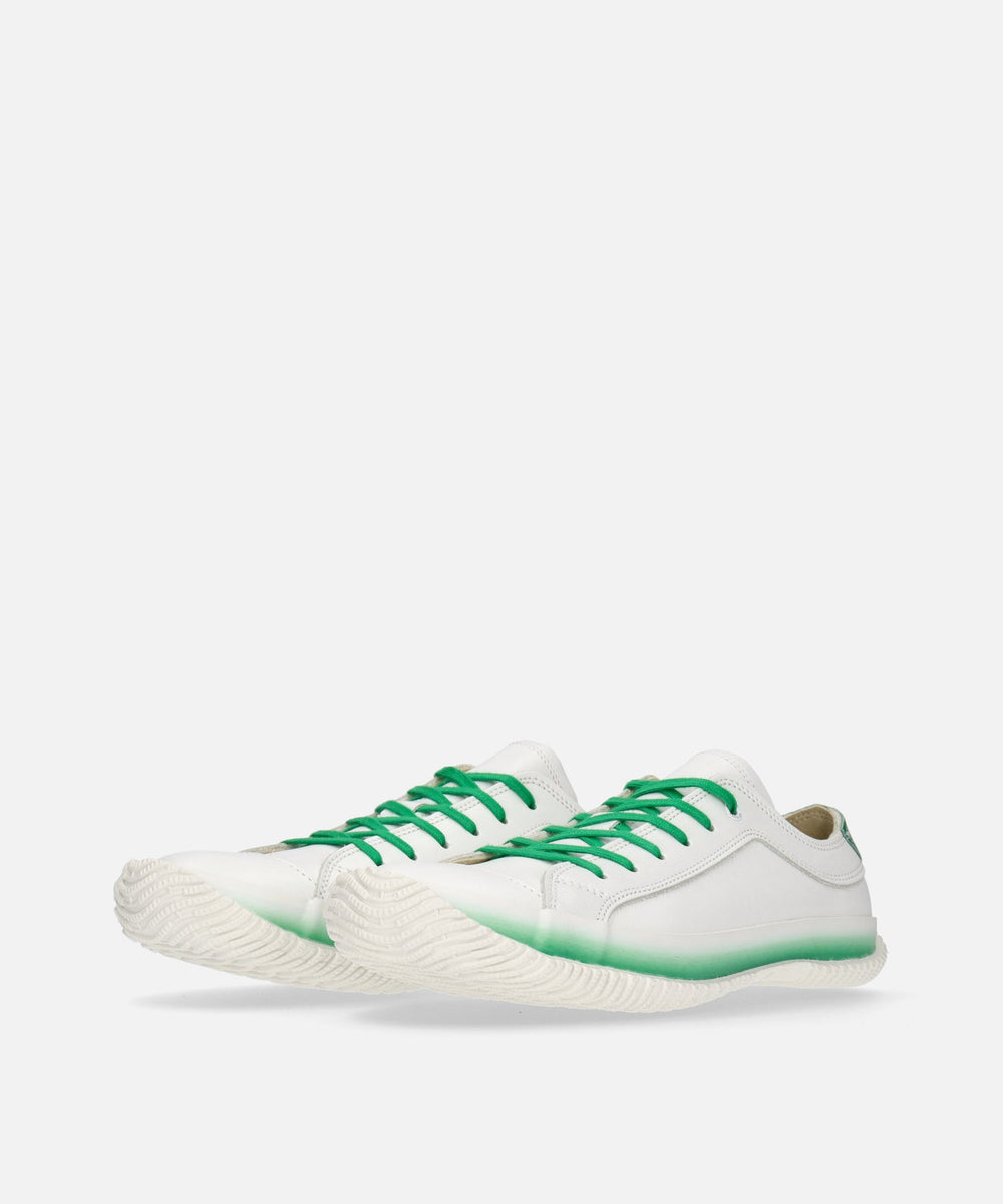 SP-108 White/Green | 国産ハンドメイド スニーカー スピングル